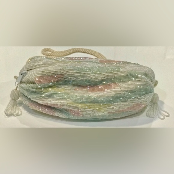 Bags | Very Unique Sequenced Beaded Clutchshoulder Mini Bag In White ...